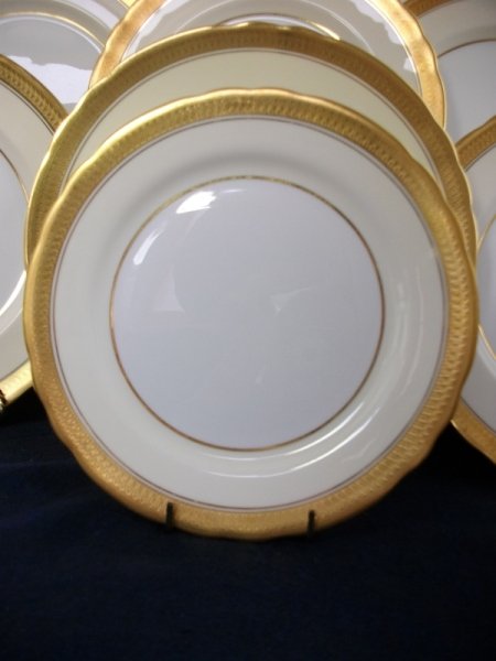 AYNSLEY CHINA SANDRINGHAM B3830 - GOLD & CREAM SCALLOPED (c.1930 ...